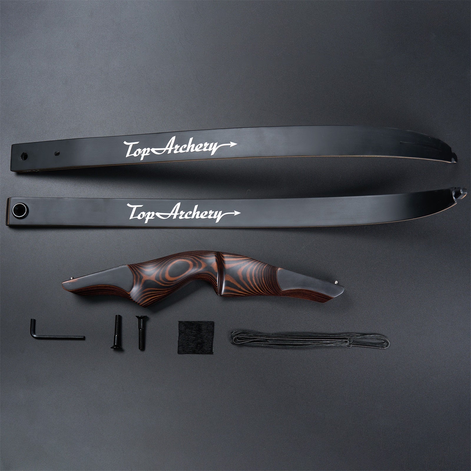 Archery 60" Hunting Bow Takedown Recurve Wood Laminated Bow RH 30-60lb ...