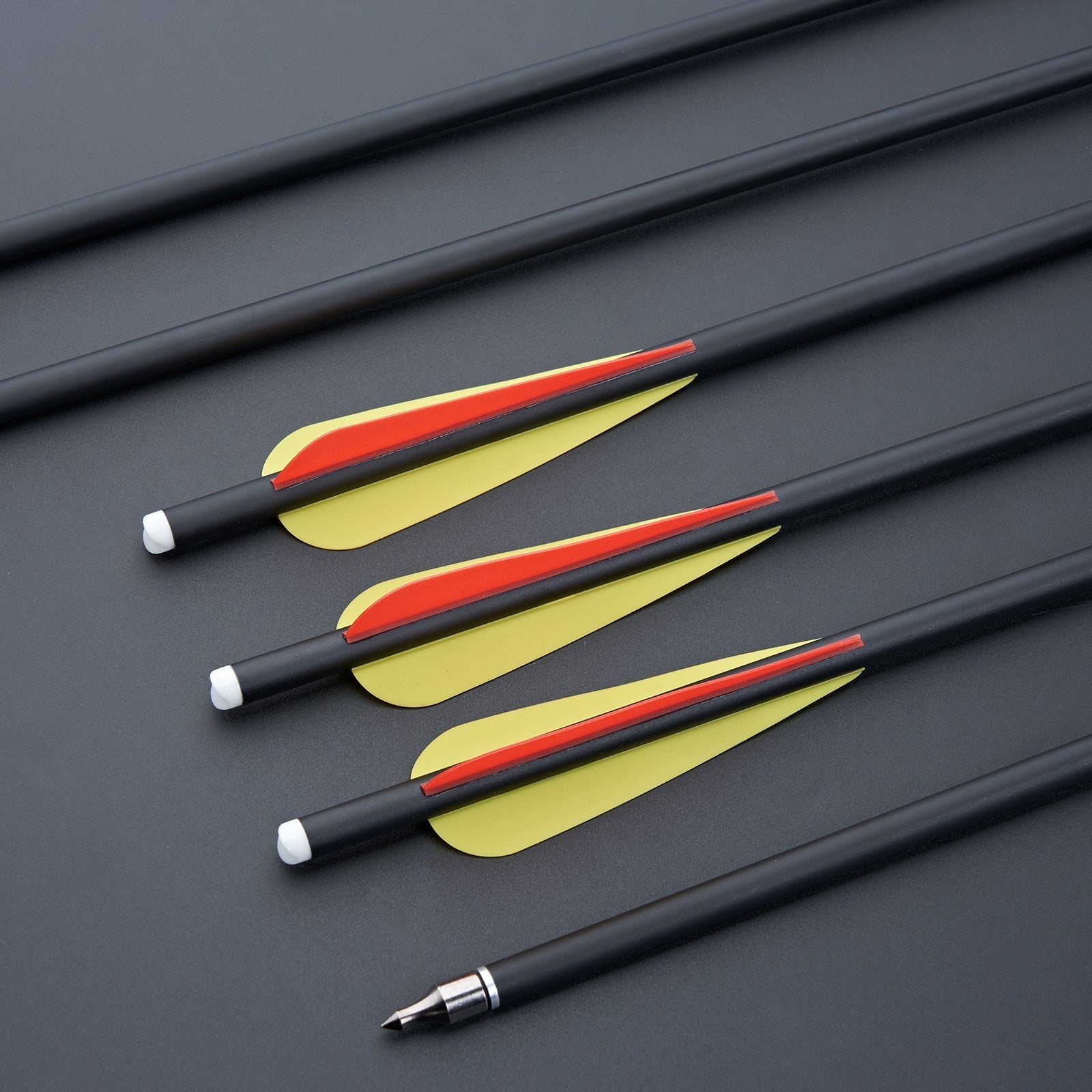 12pcs Crossbow Bolts 16/20inch Crossbow Carbon Arrows for Archery Hunt ...
