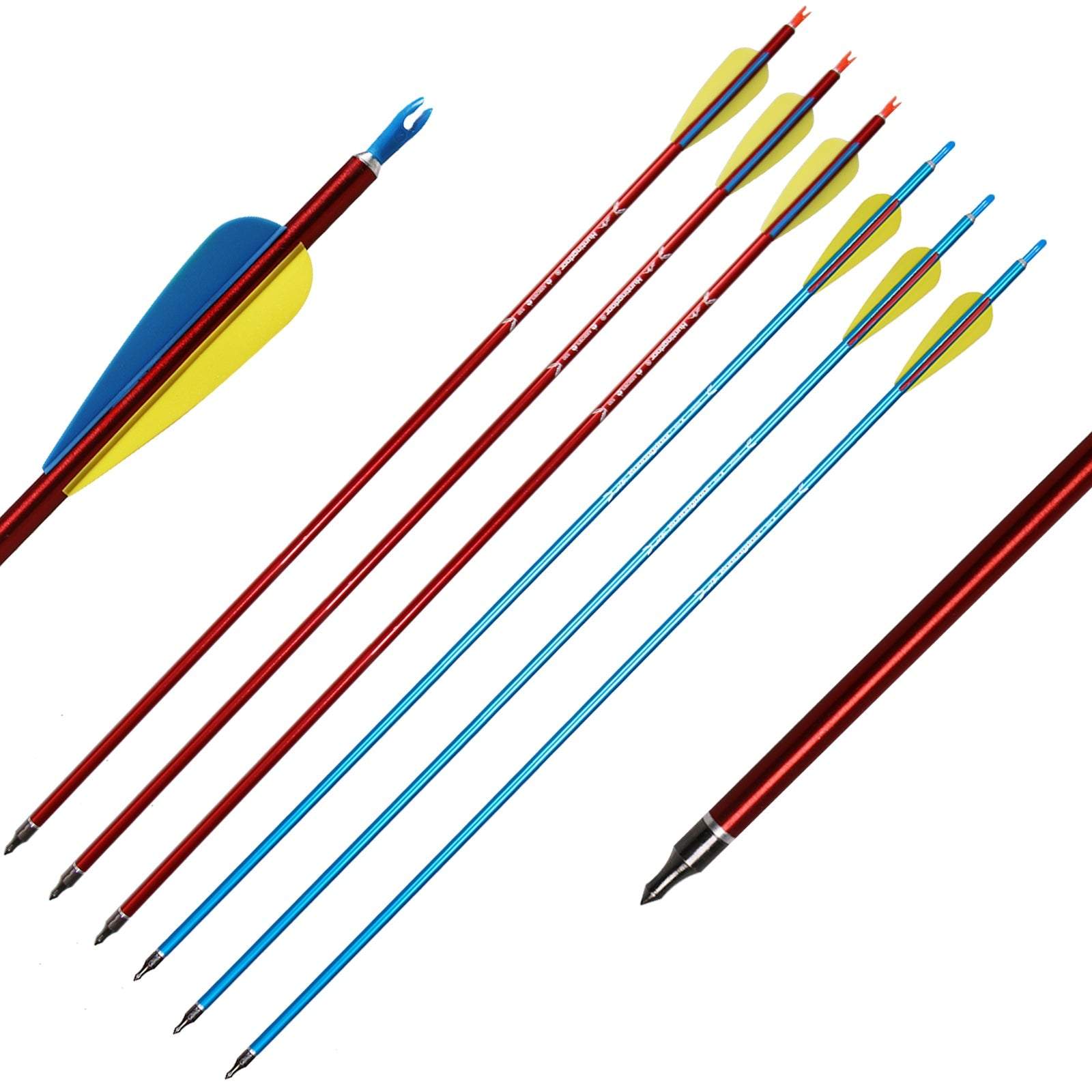 6pcs 31 Inch Aluminium Arrows Archery Hunting Targeting Practice Arrow ...