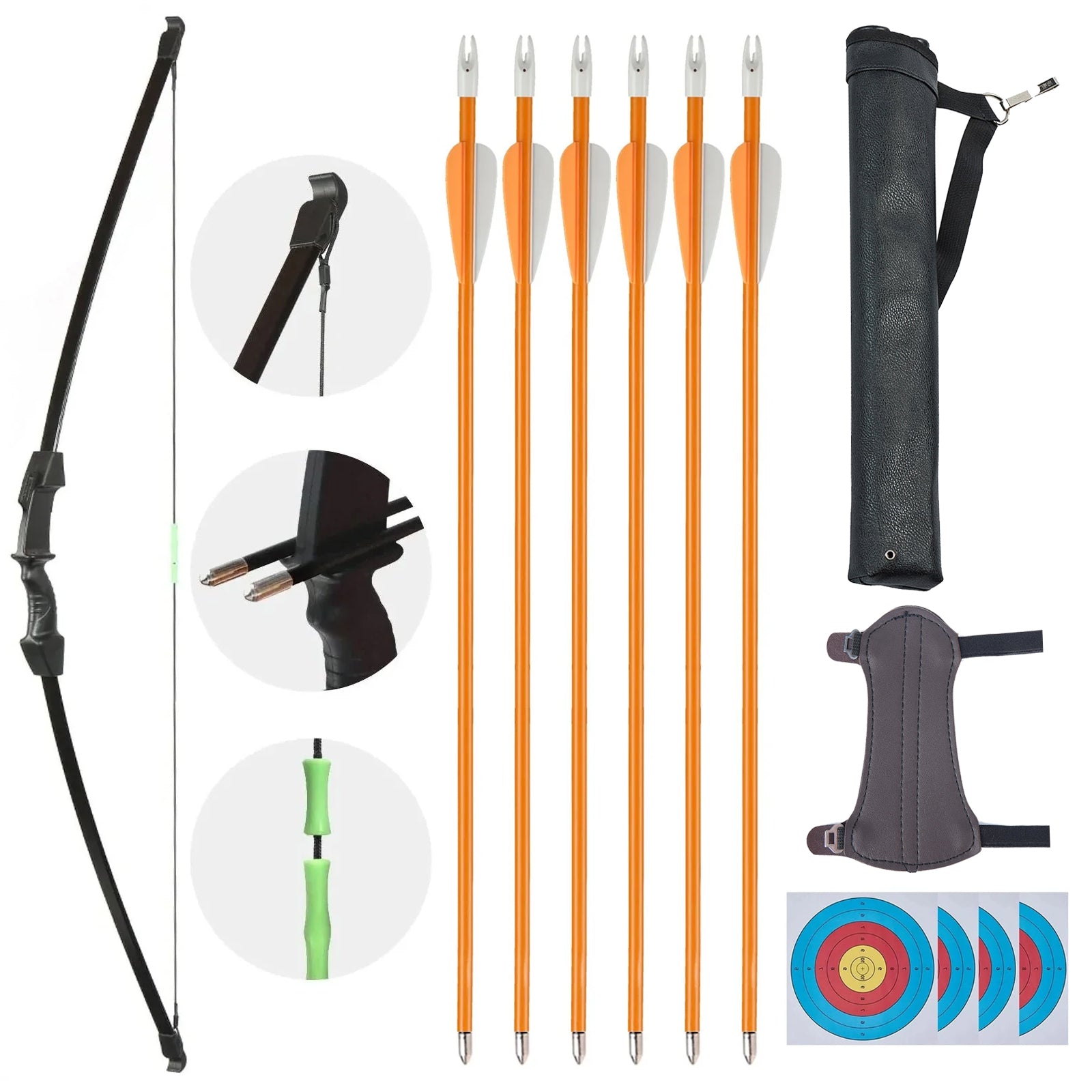 Archery Youth Recurve Bow Set Kids Takedown Bow Arrow with Arrow Quive ...